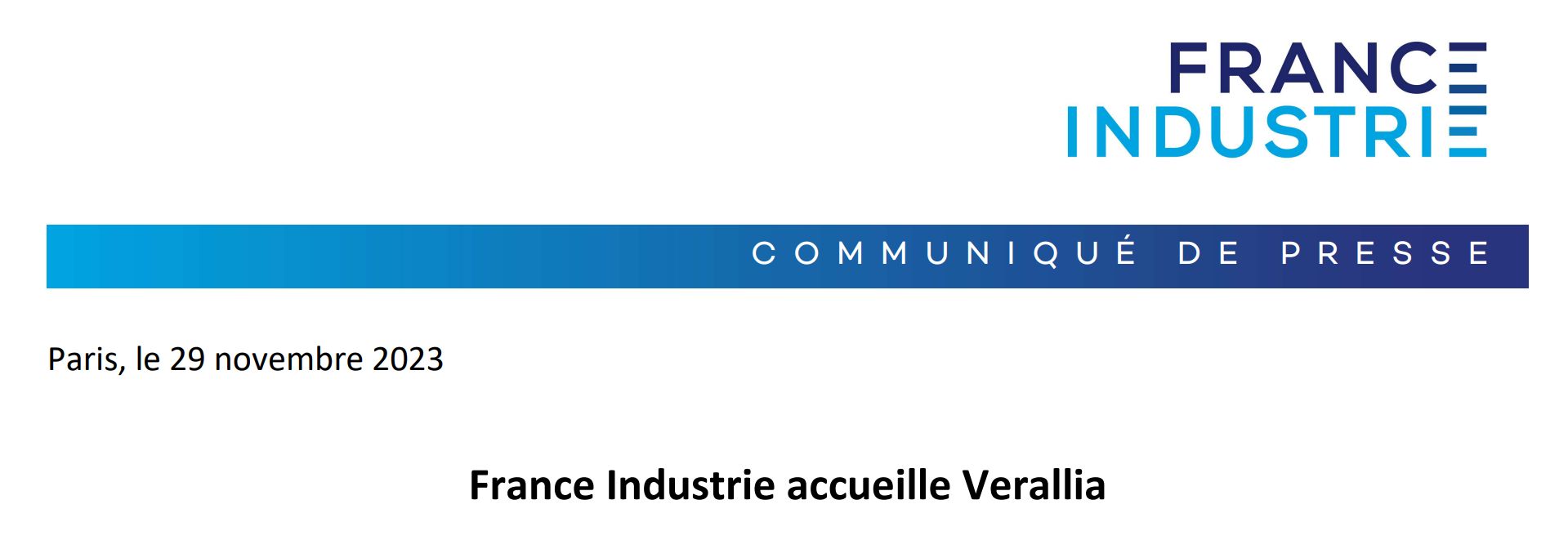 France Industrie accueille Verallia – France Industrie